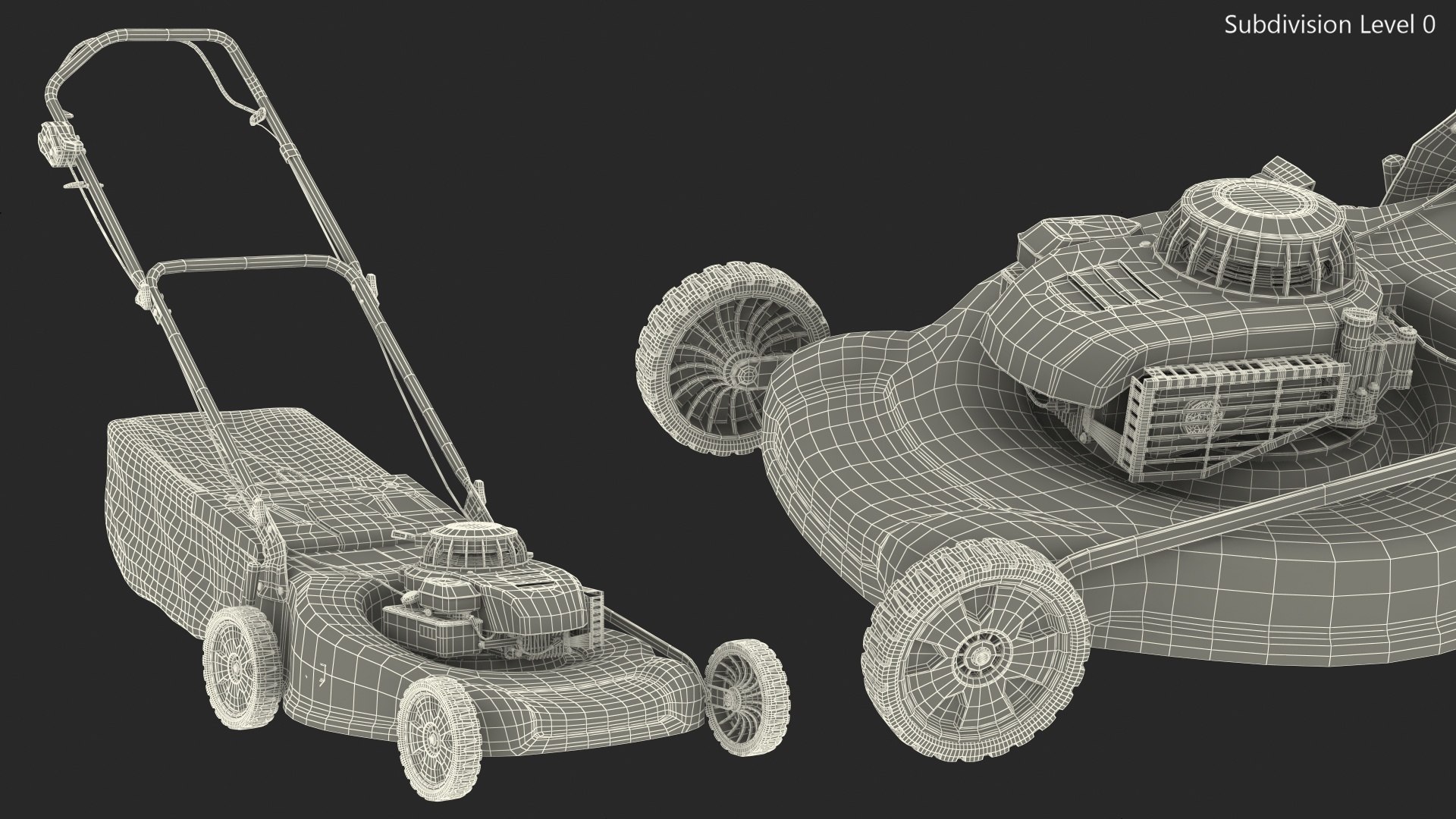 Cordless Push Lawn Mower 3D Model - TurboSquid 1511259