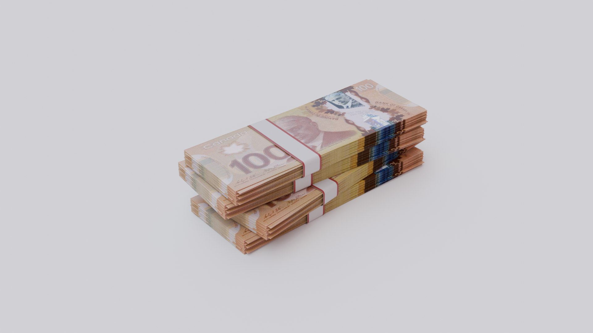3D Canadian 100 Dollar CAD Currency Model - TurboSquid 2375572