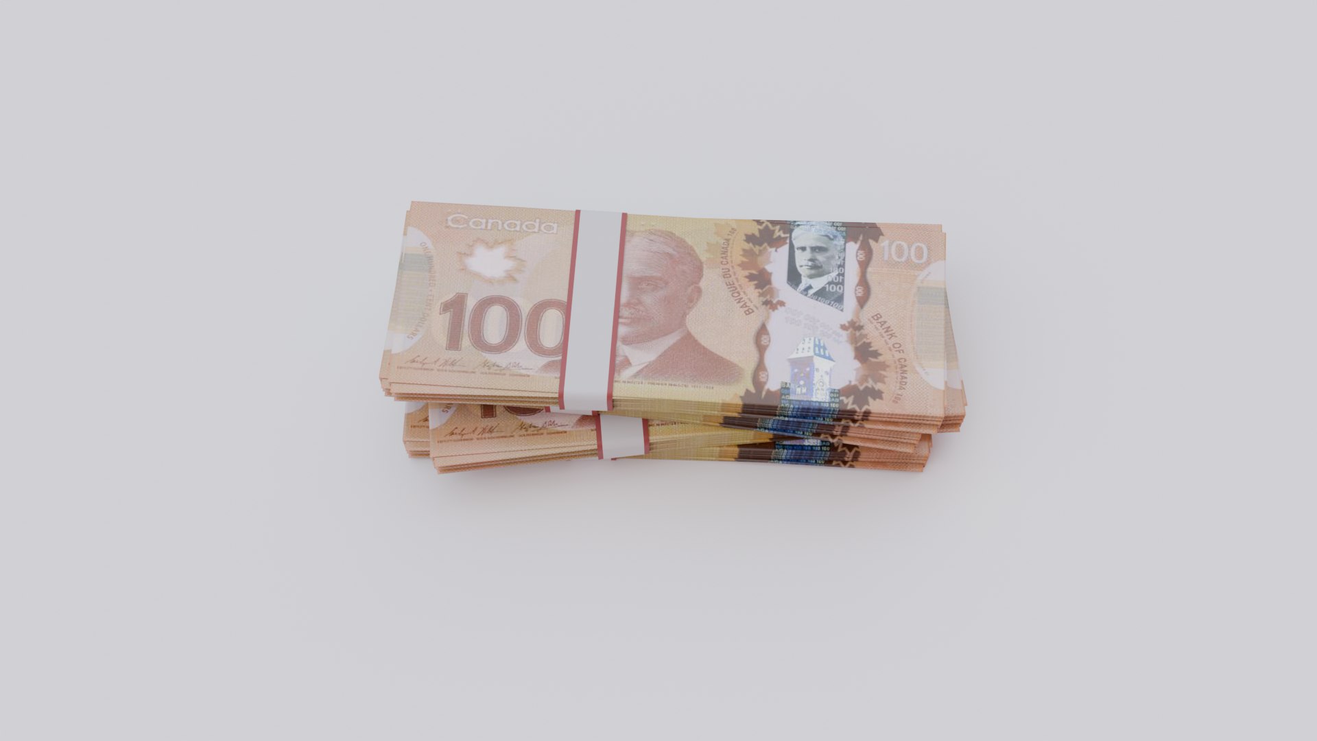 3D Canadian 100 Dollar CAD Currency Model - TurboSquid 2375572