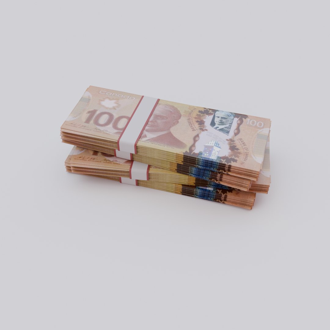 3D Canadian 100 Dollar CAD Currency Model - TurboSquid 2375572