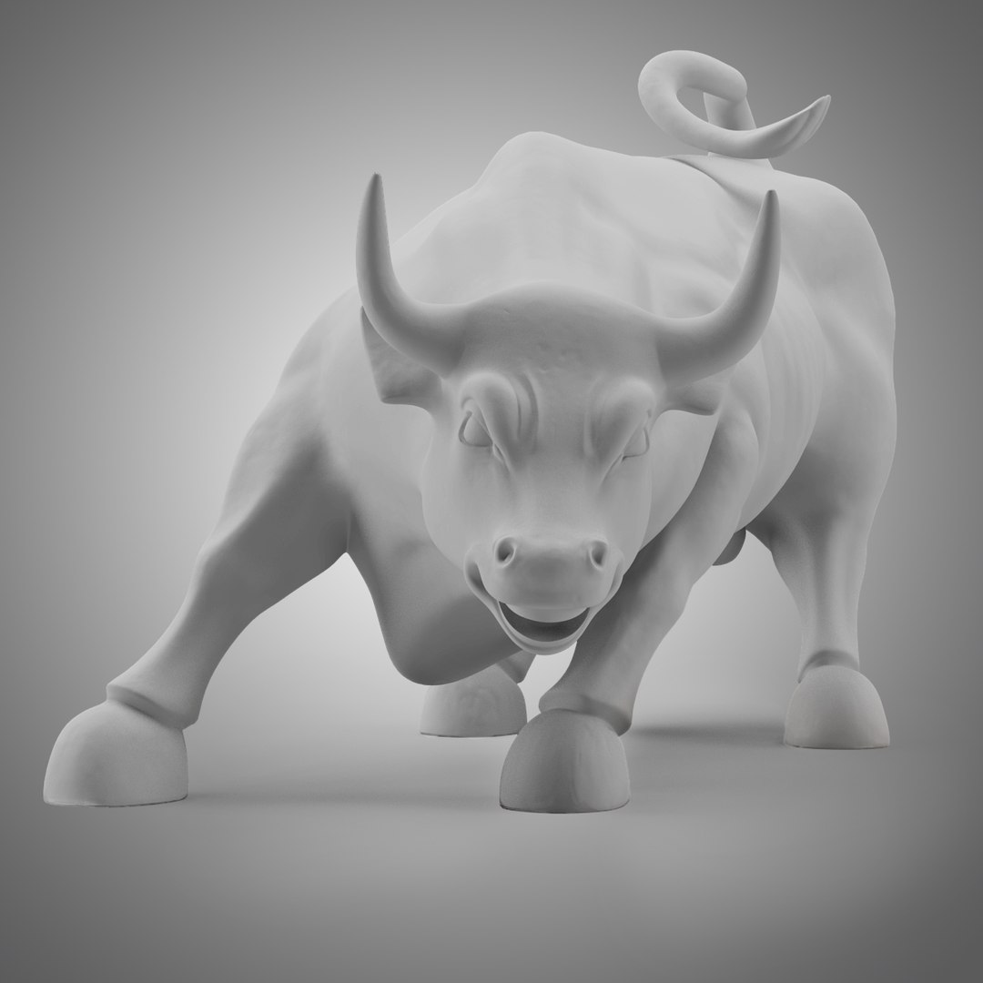 3d Wall Street Bull Model