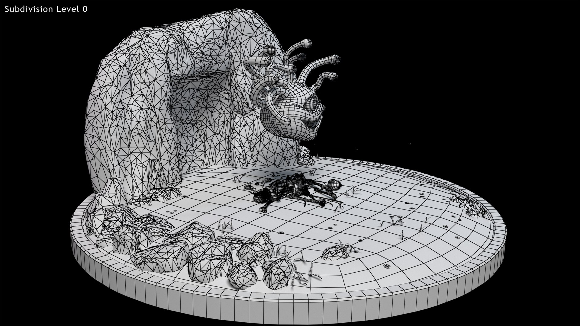 Stylized Cute Beholder Diorama 3D Model - TurboSquid 1732448