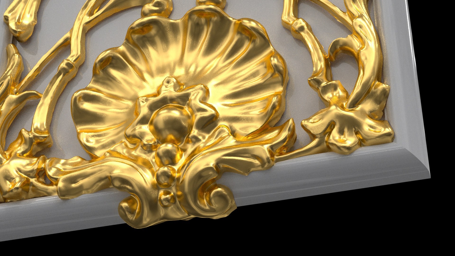 3D Plaster Decorative Bow DS327 Model - TurboSquid 2385182