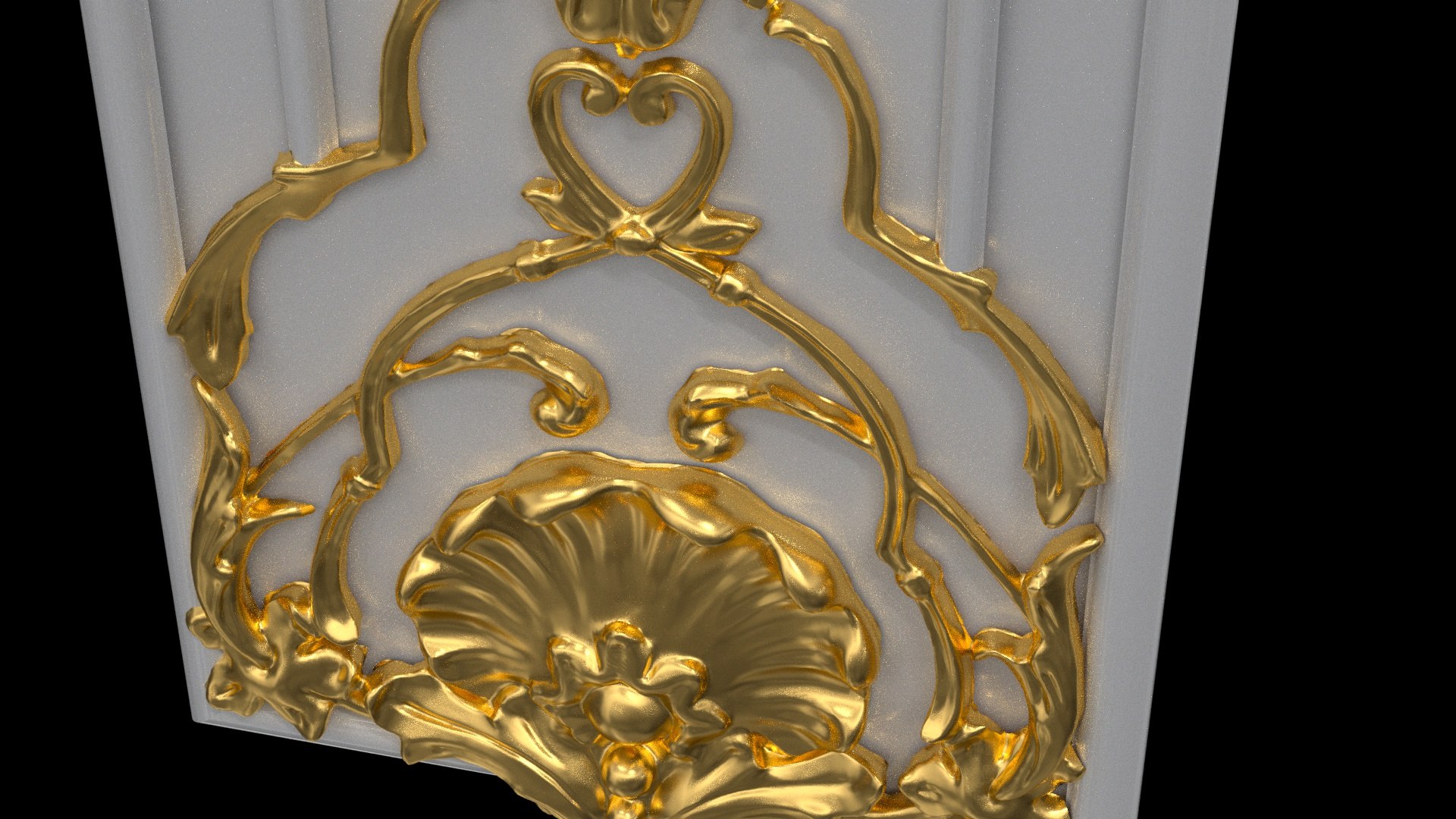 3D Plaster Decorative Bow DS327 Model - TurboSquid 2385182
