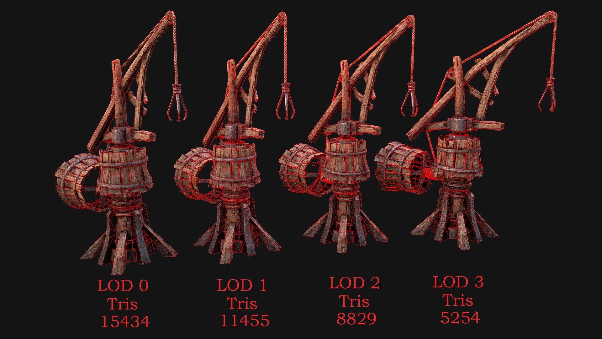 Medieval Quarry Mine With Crane Pack 3D - TurboSquid 2251837