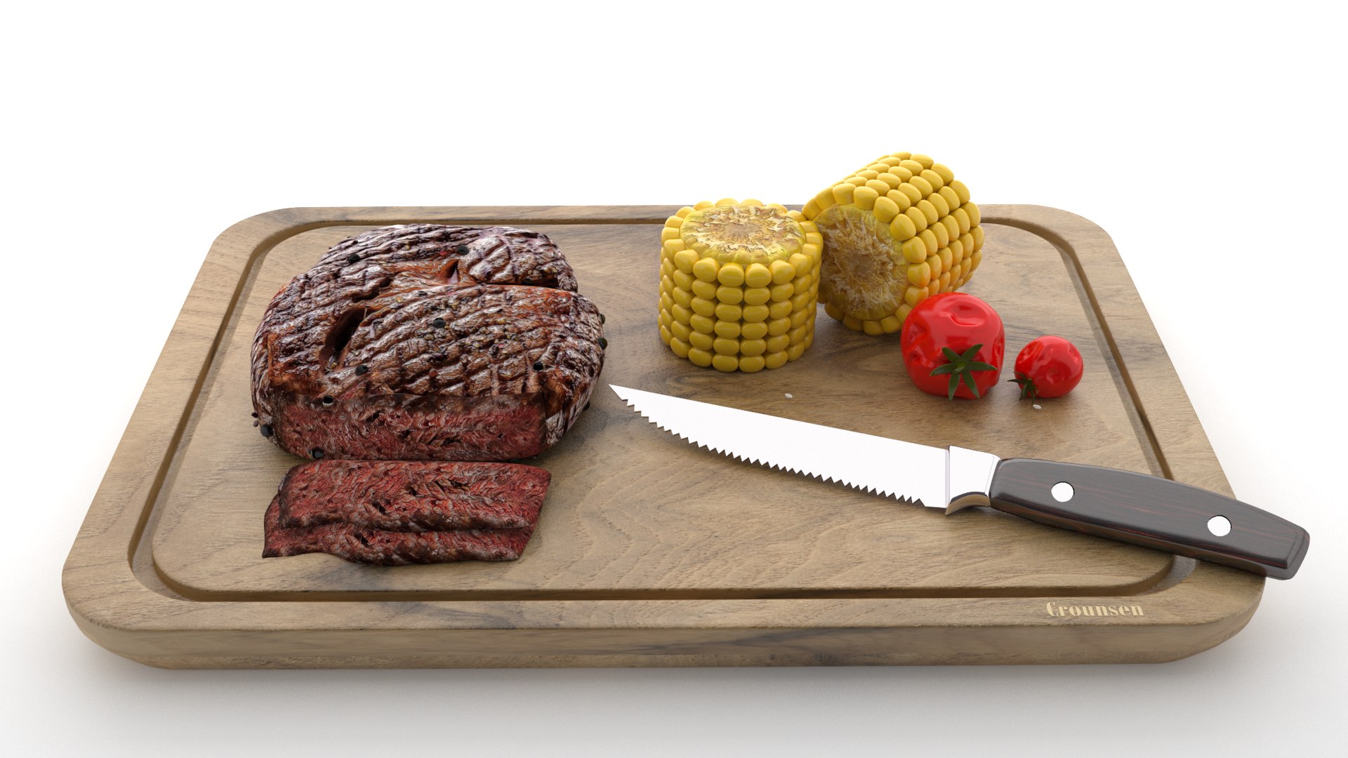 3D Steak Wood - TurboSquid 1198267