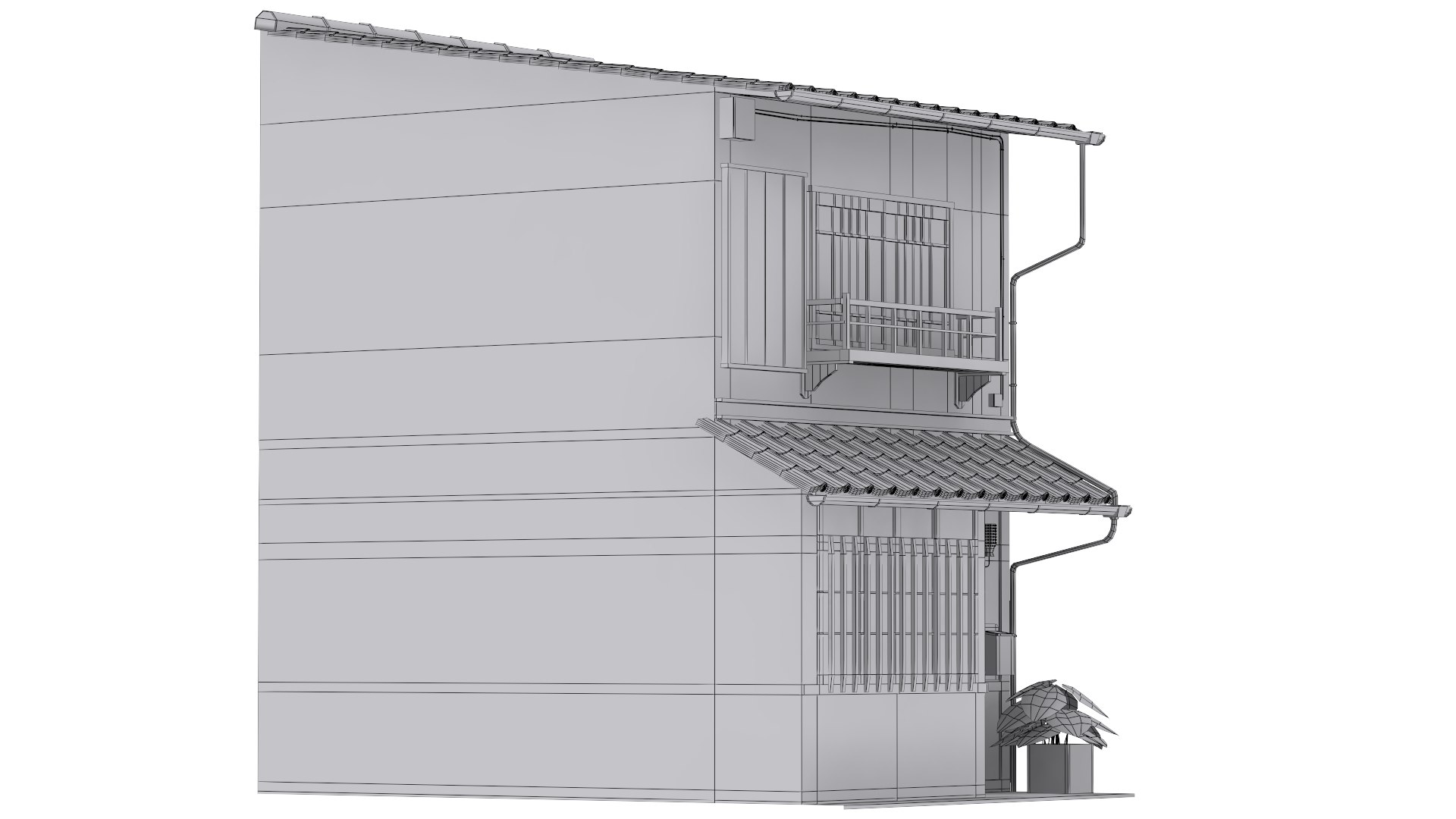 Old kyoto townhouse building 3D model - TurboSquid 1436619