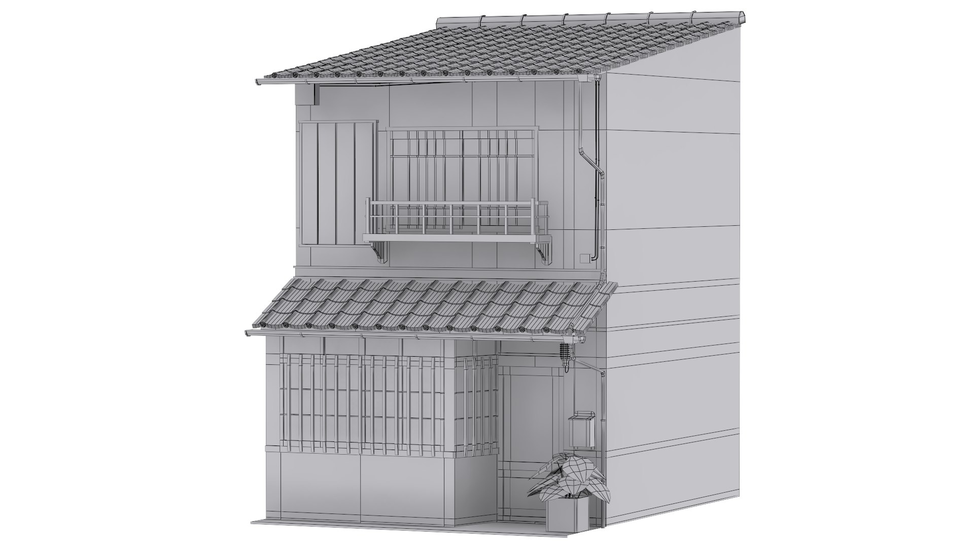 Old kyoto townhouse building 3D model - TurboSquid 1436619