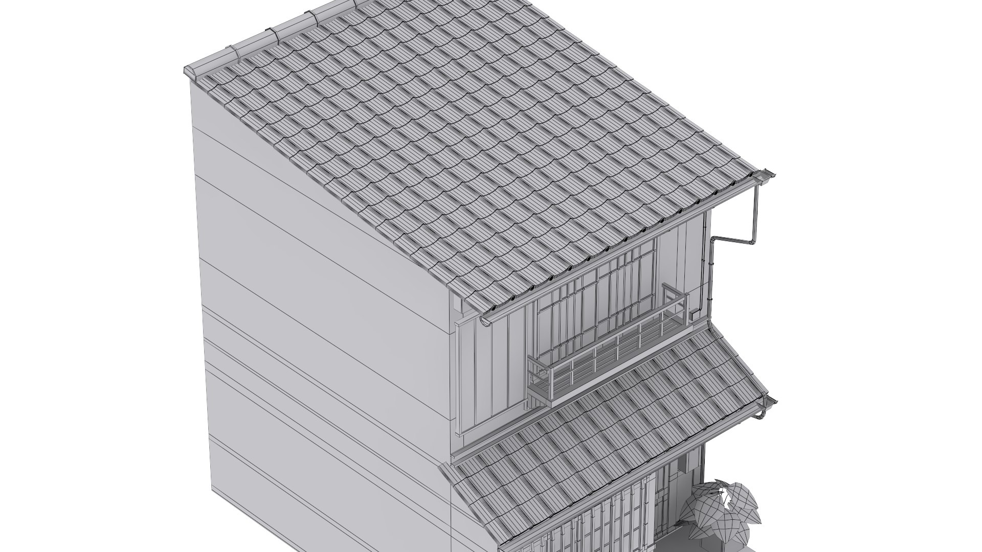 Old kyoto townhouse building 3D model - TurboSquid 1436619