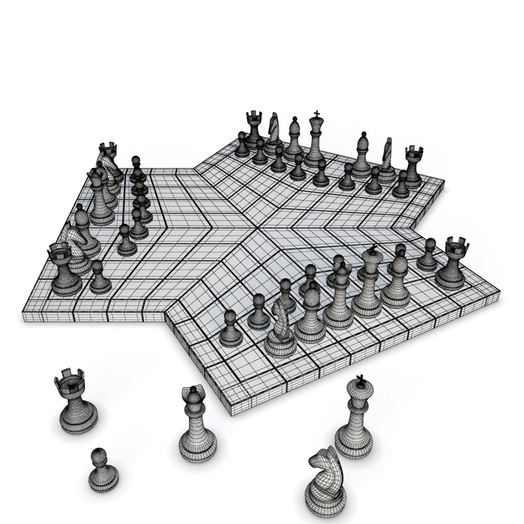 Games set board chess 3D model - TurboSquid 1441736