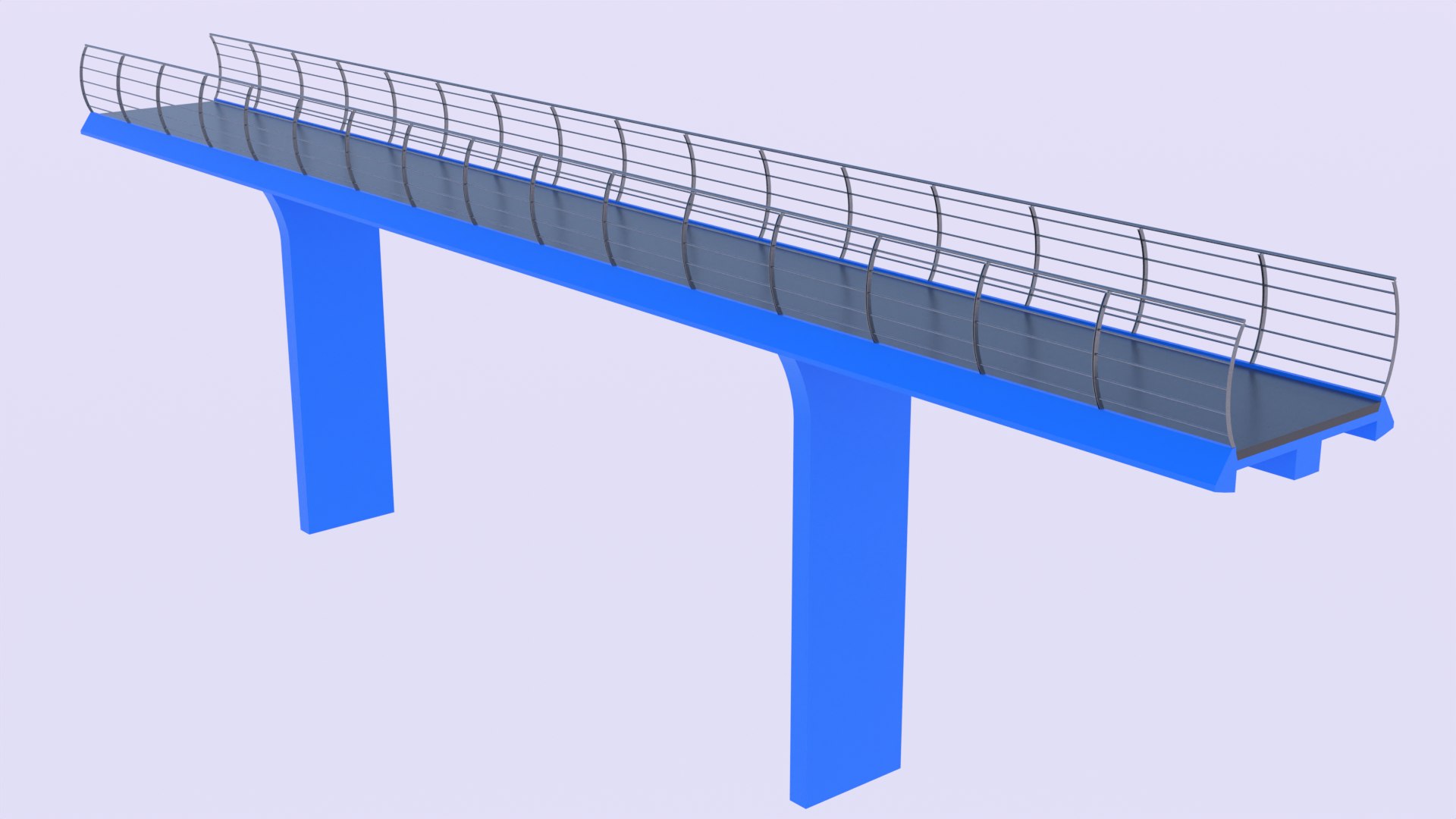 Pedestrian Bridge Simple PBR 3D Model - TurboSquid 2274077