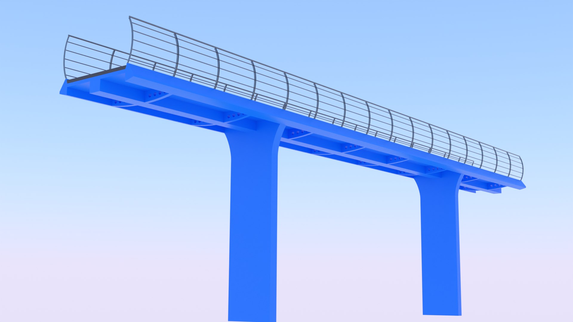 Pedestrian Bridge Simple PBR 3D Model - TurboSquid 2274077