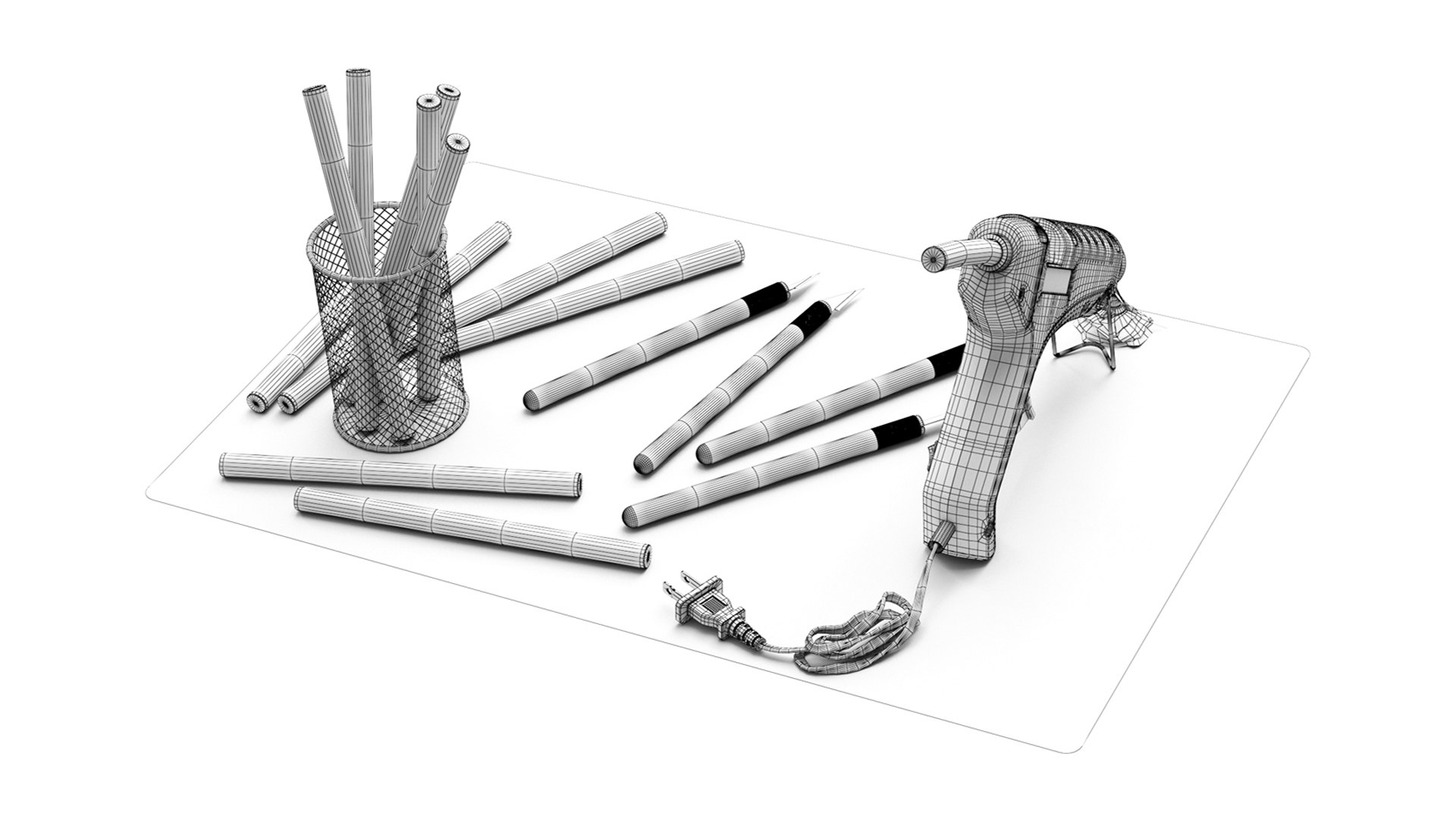 DIY Glue Gun Kit 3D Model - TurboSquid 1945940