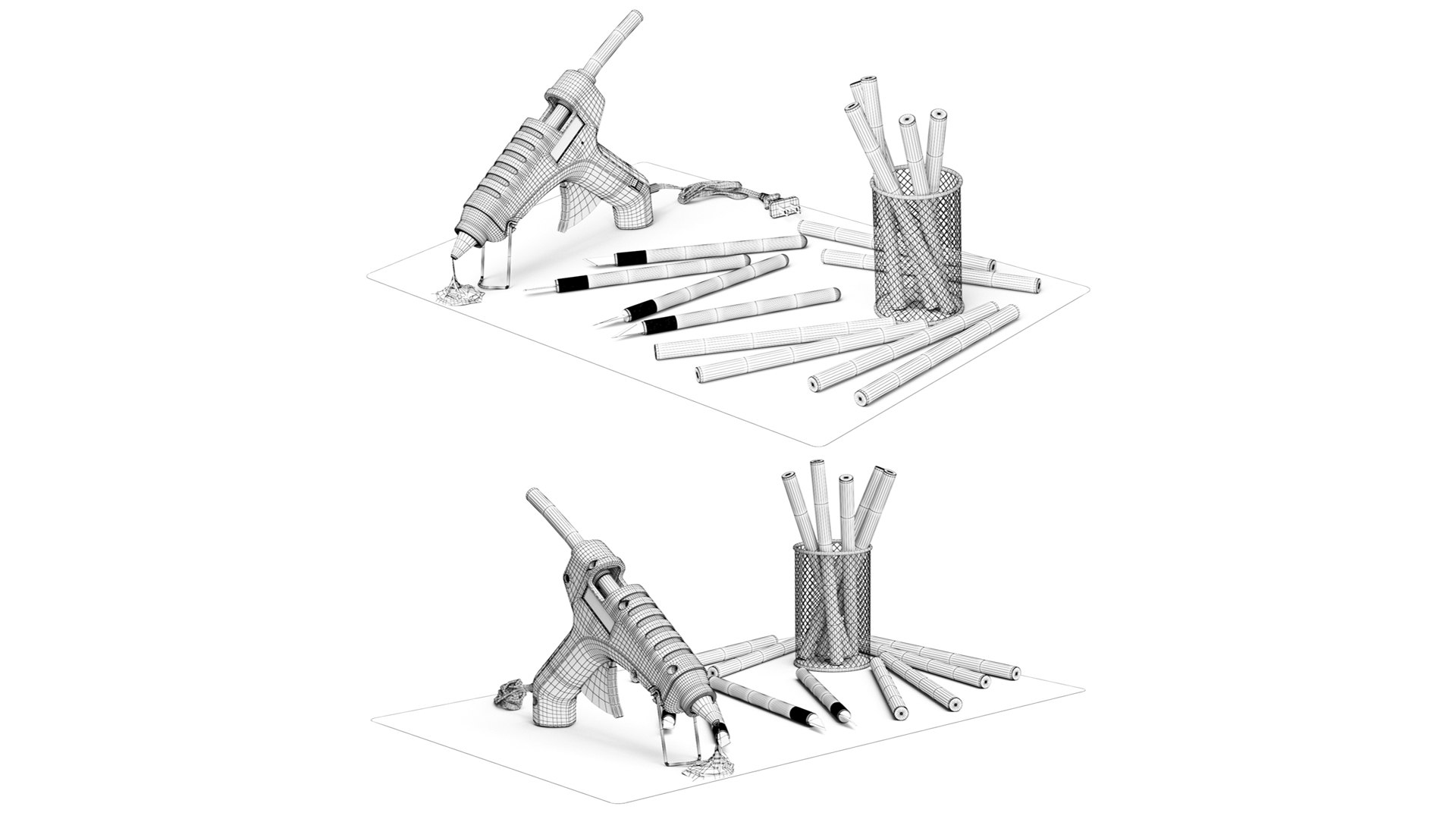 DIY Glue Gun Kit 3D Model - TurboSquid 1945940