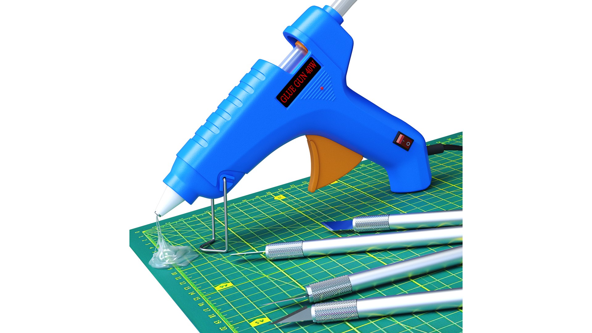 DIY Glue Gun Kit 3D Model - TurboSquid 1945940