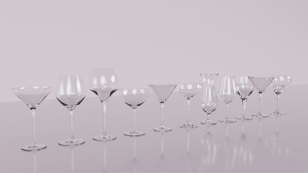 3D Cocktails Glasses Set model - TurboSquid 2018516