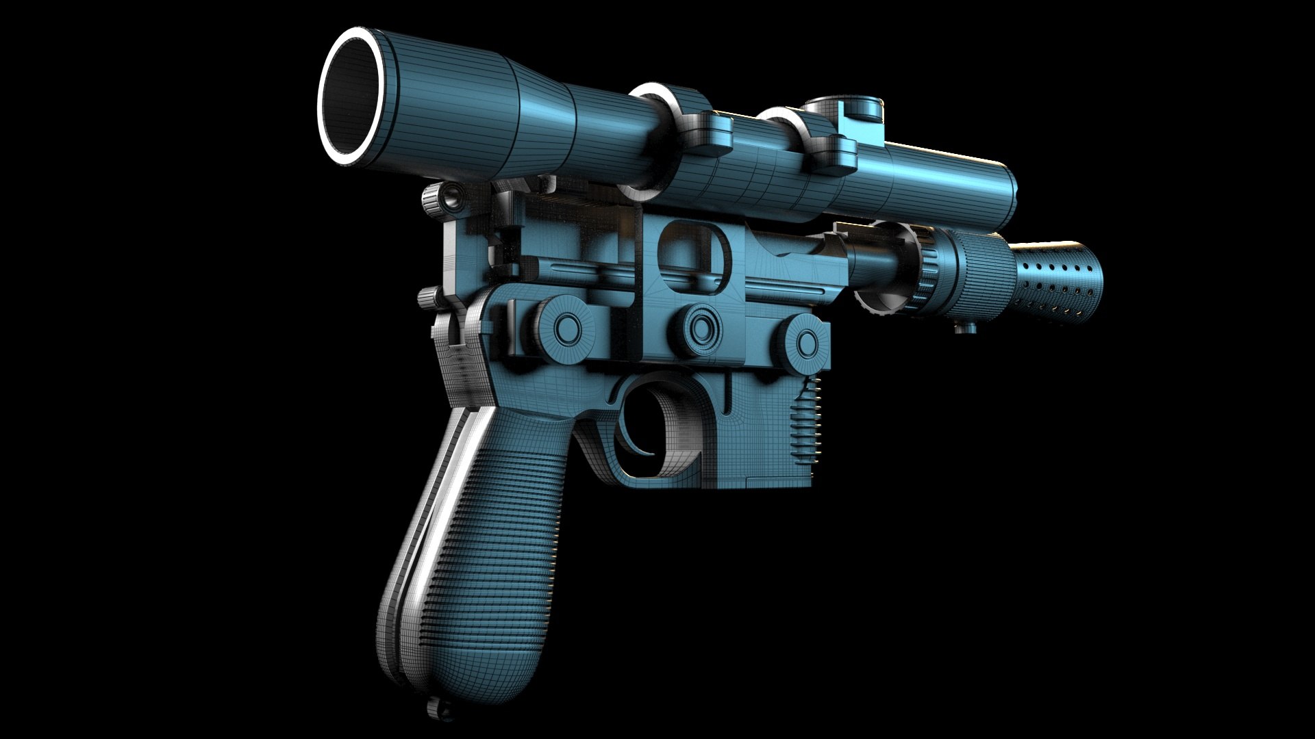 Han Solo Blaster Model - TurboSquid 2050589