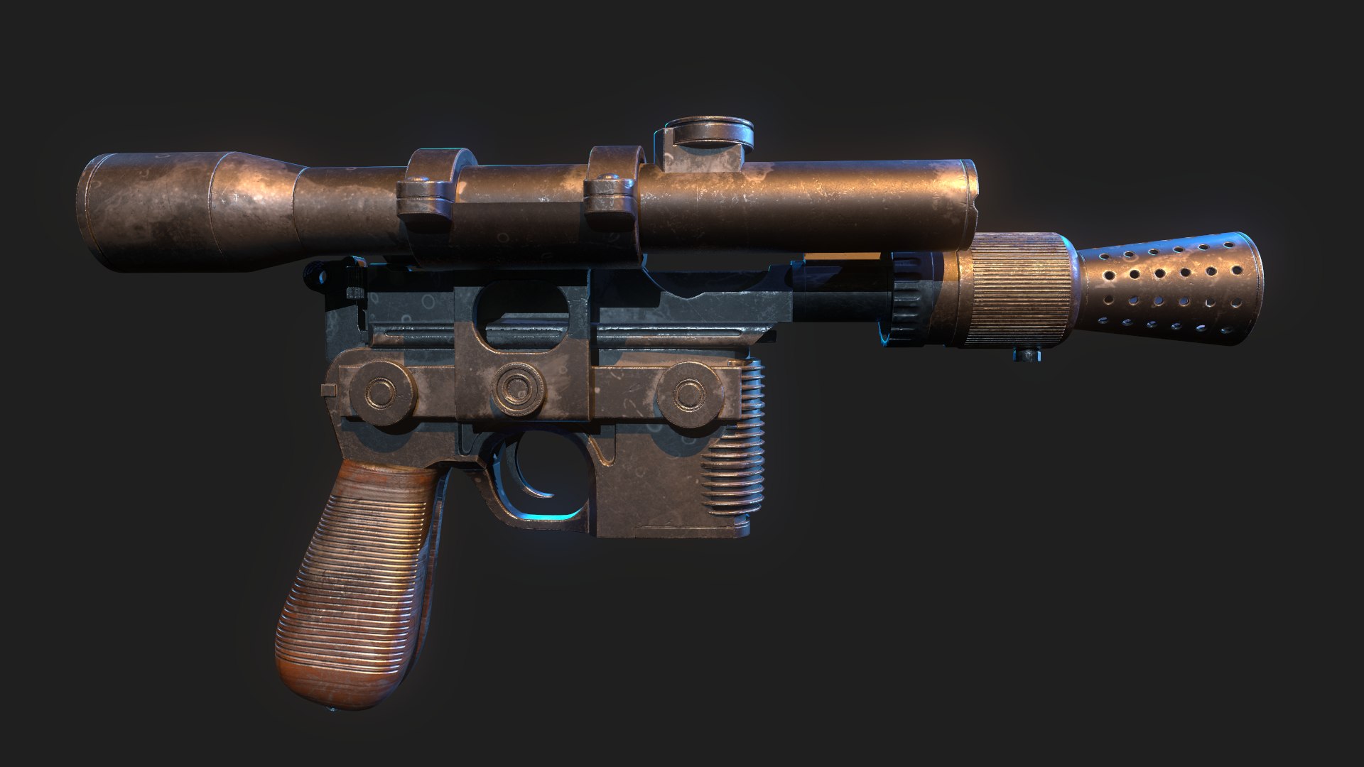 Han Solo Blaster Model - TurboSquid 2050589