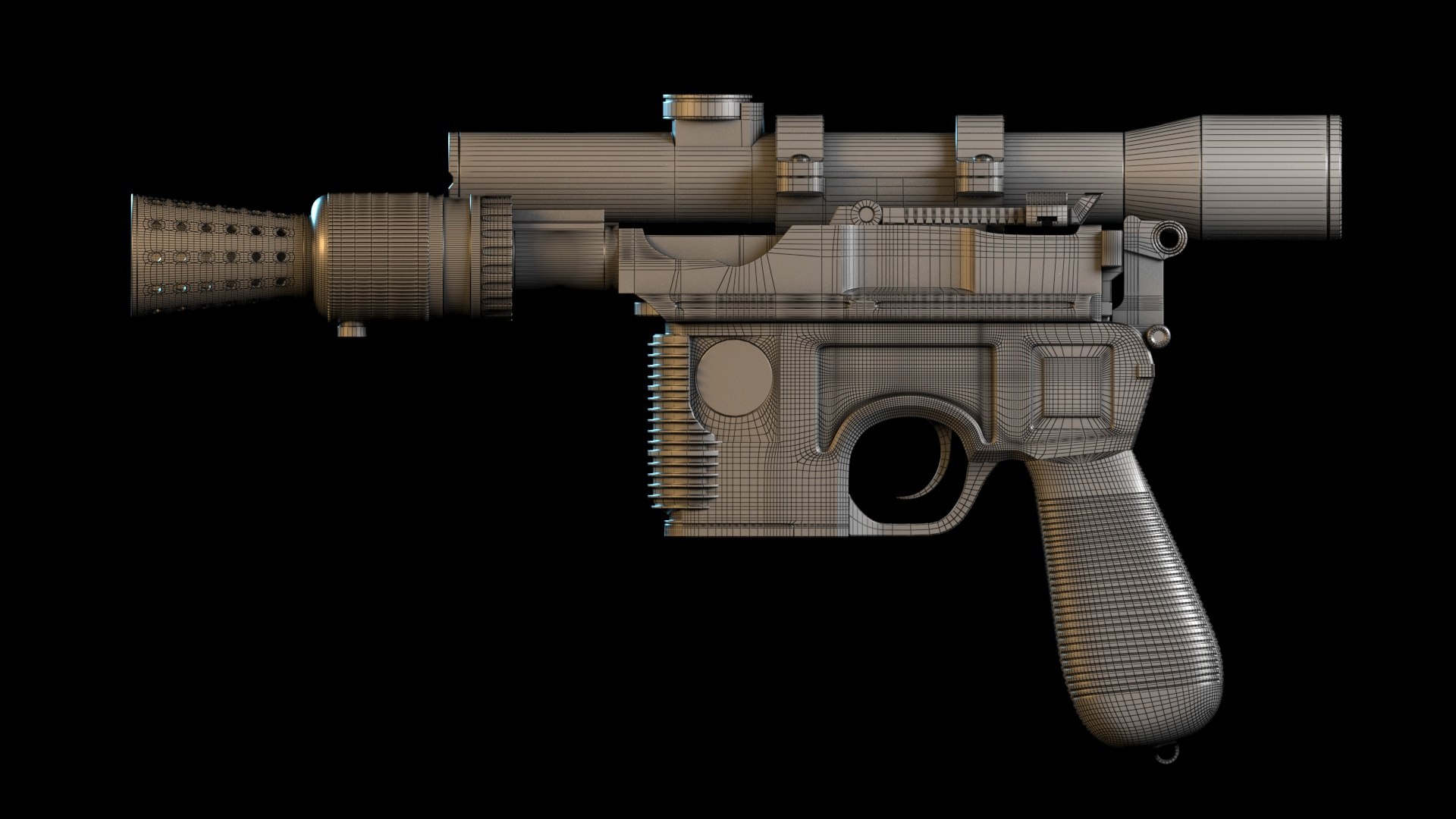Han Solo Blaster Model - TurboSquid 2050589