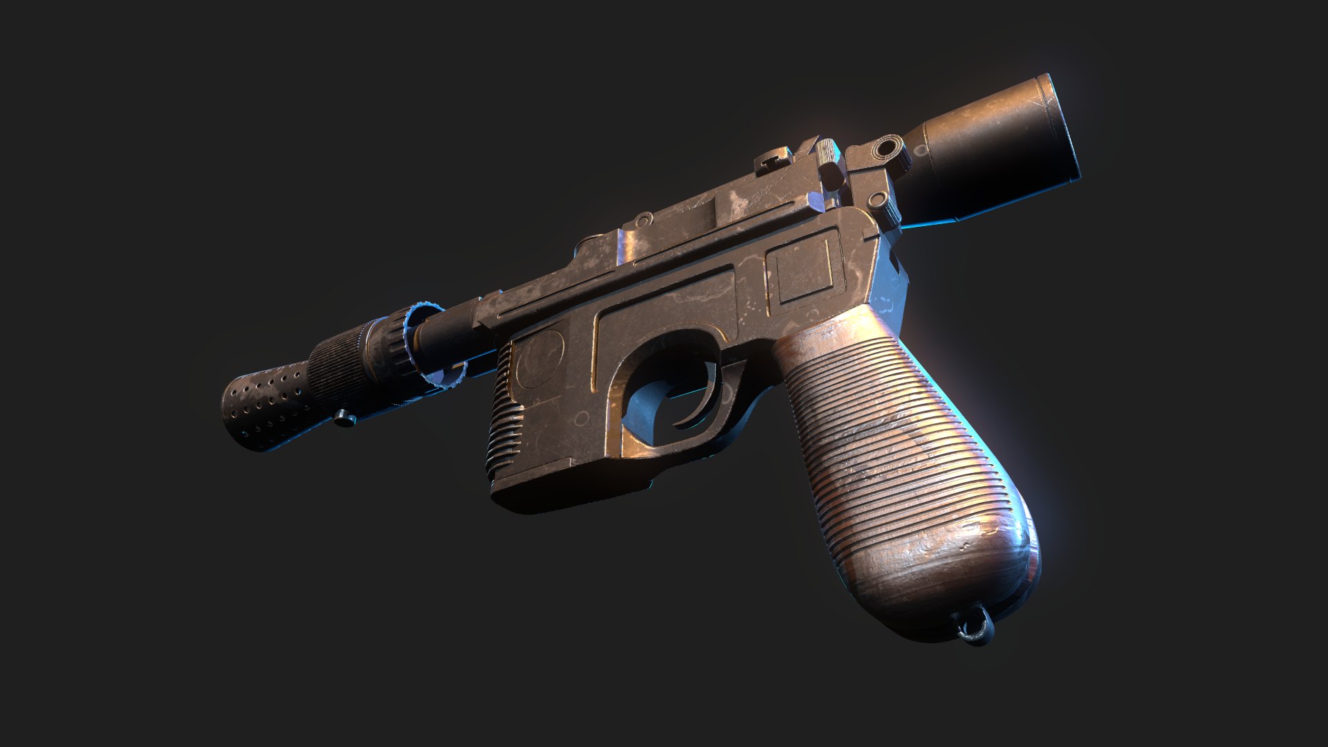 Han Solo Blaster Model - TurboSquid 2050589