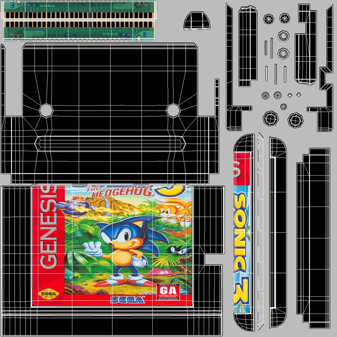 Game Cartridge Sonic Hero Three 3D Model - TurboSquid 2141466