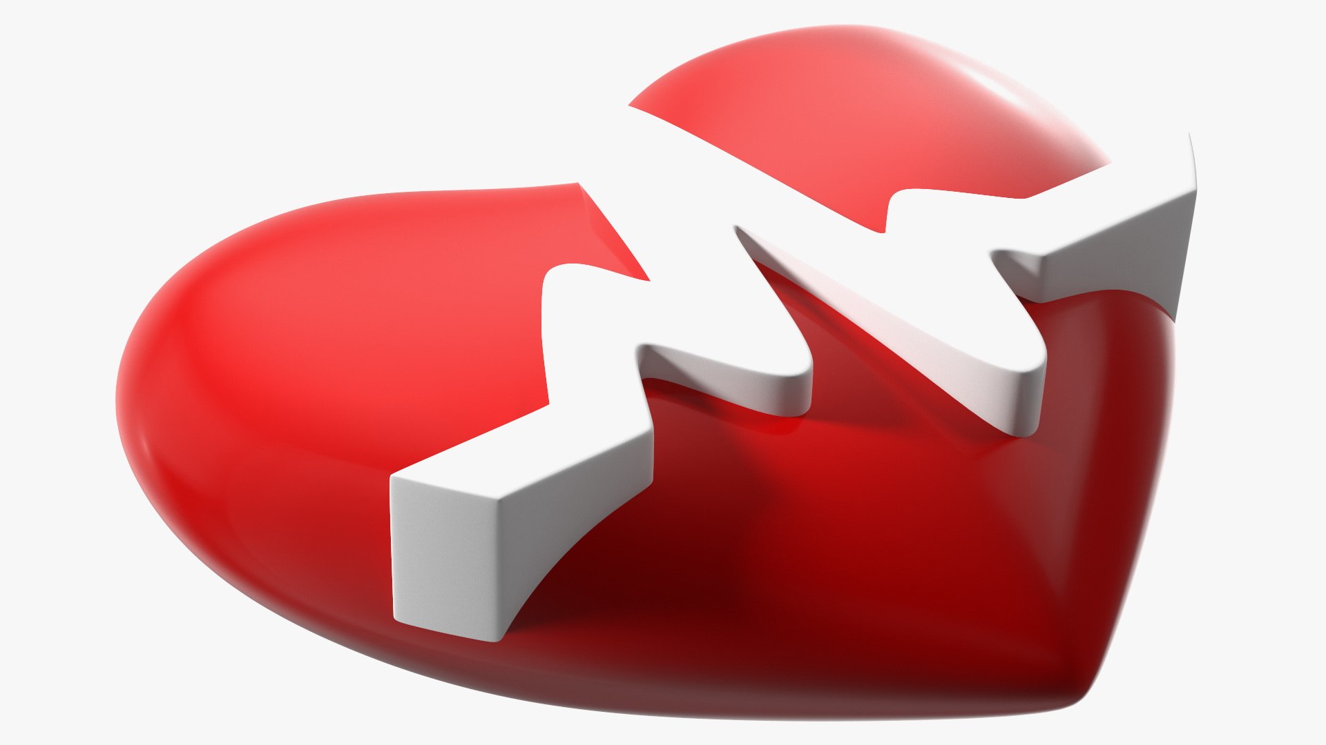 Heart with Heartbeat Line 3D model - TurboSquid 1799370