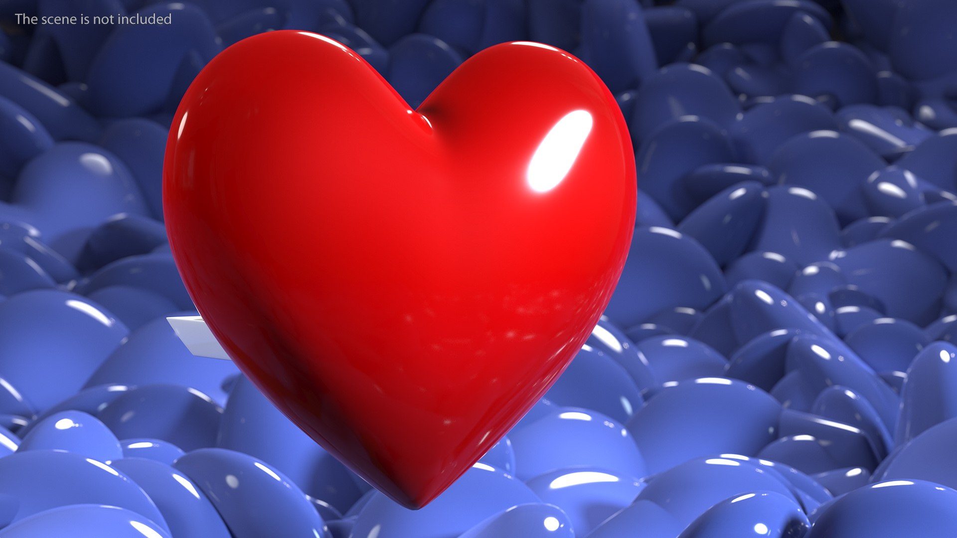 Heart with Heartbeat Line 3D model - TurboSquid 1799370
