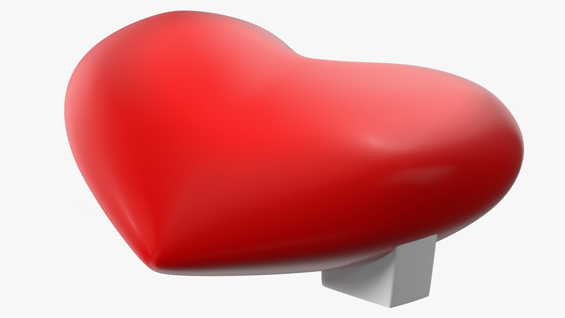 Heart with Heartbeat Line 3D model - TurboSquid 1799370