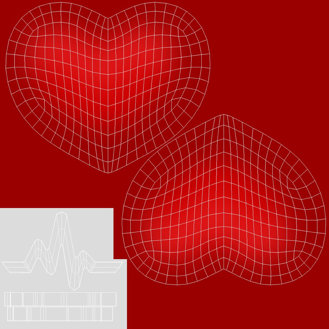 Heart with Heartbeat Line 3D model - TurboSquid 1799370
