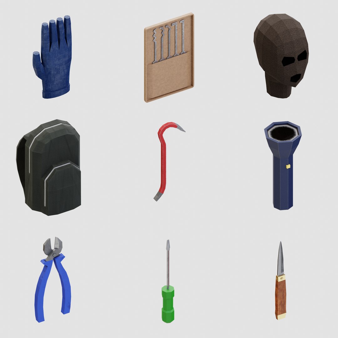 Free 3D Robber 3D Game Asset Pack - TurboSquid 2164547