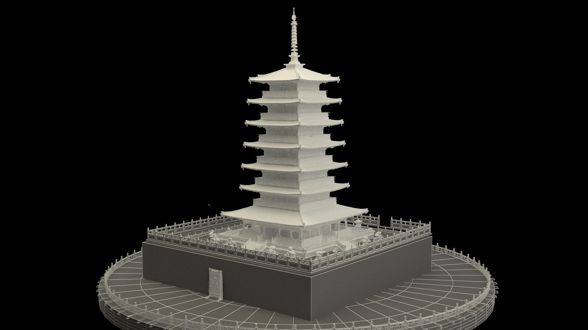 Chinese Ancient Tower 3D - TurboSquid 2325506