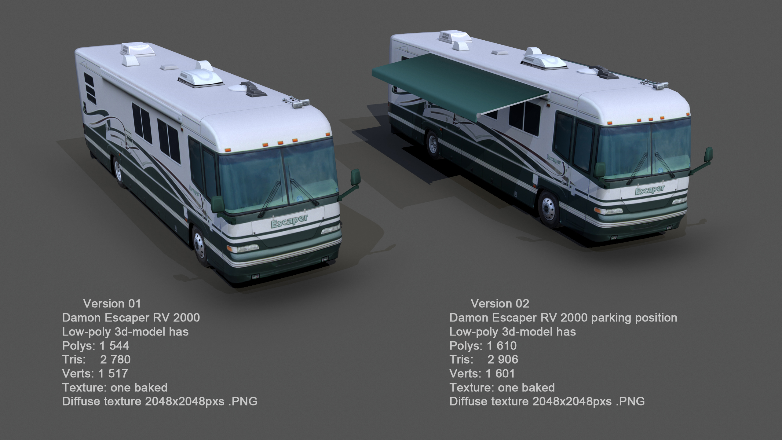 3D model Damon Escaper RV 2000 - TurboSquid 1767553