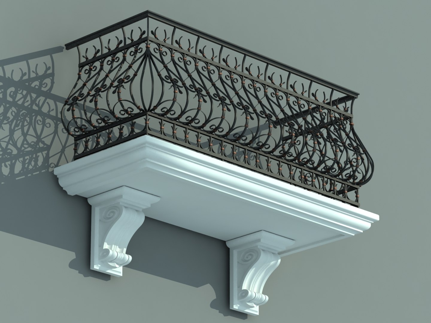 3d Model Architectural Balcony