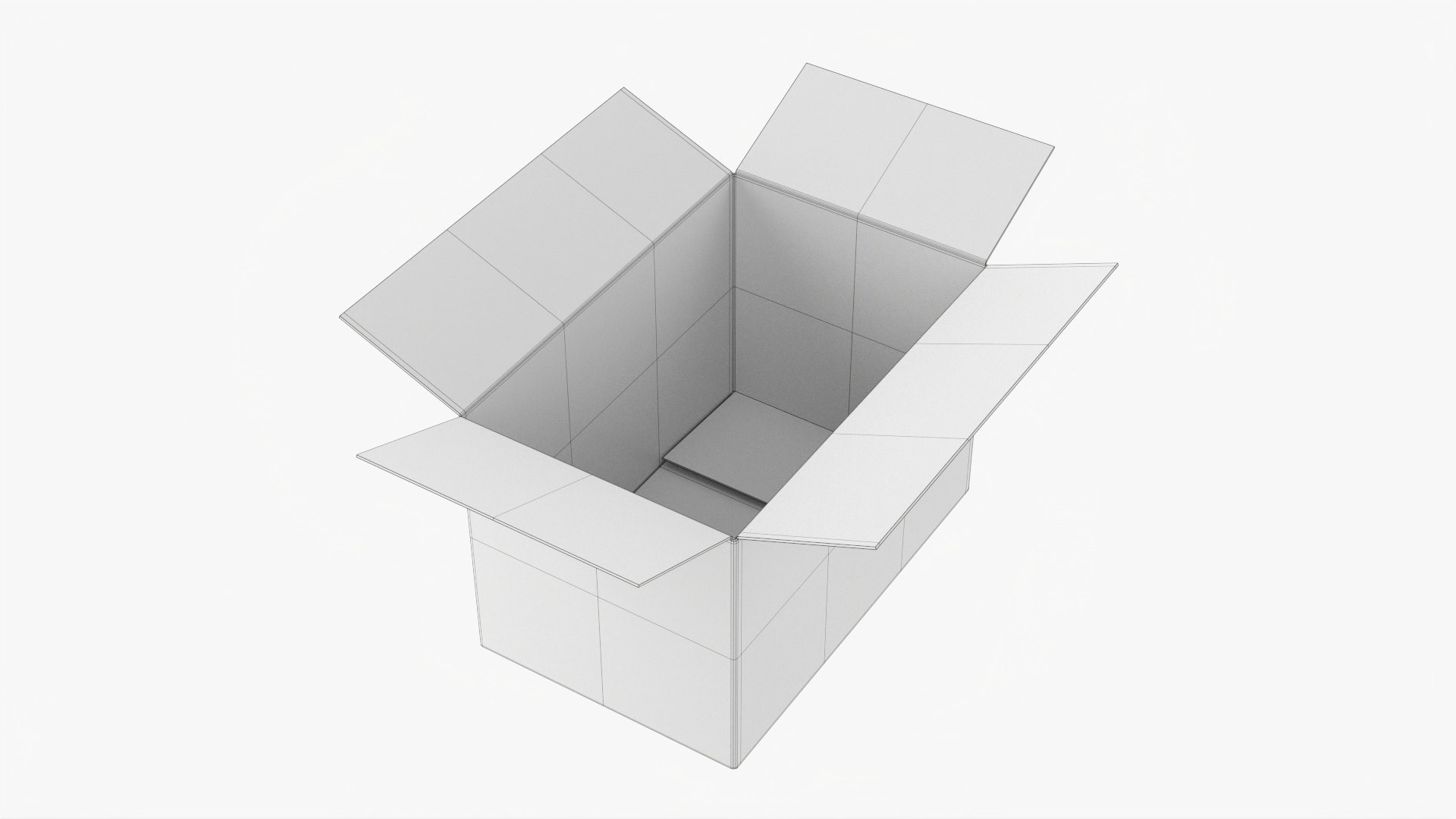 3D Box Open Cardboard - TurboSquid 1768500
