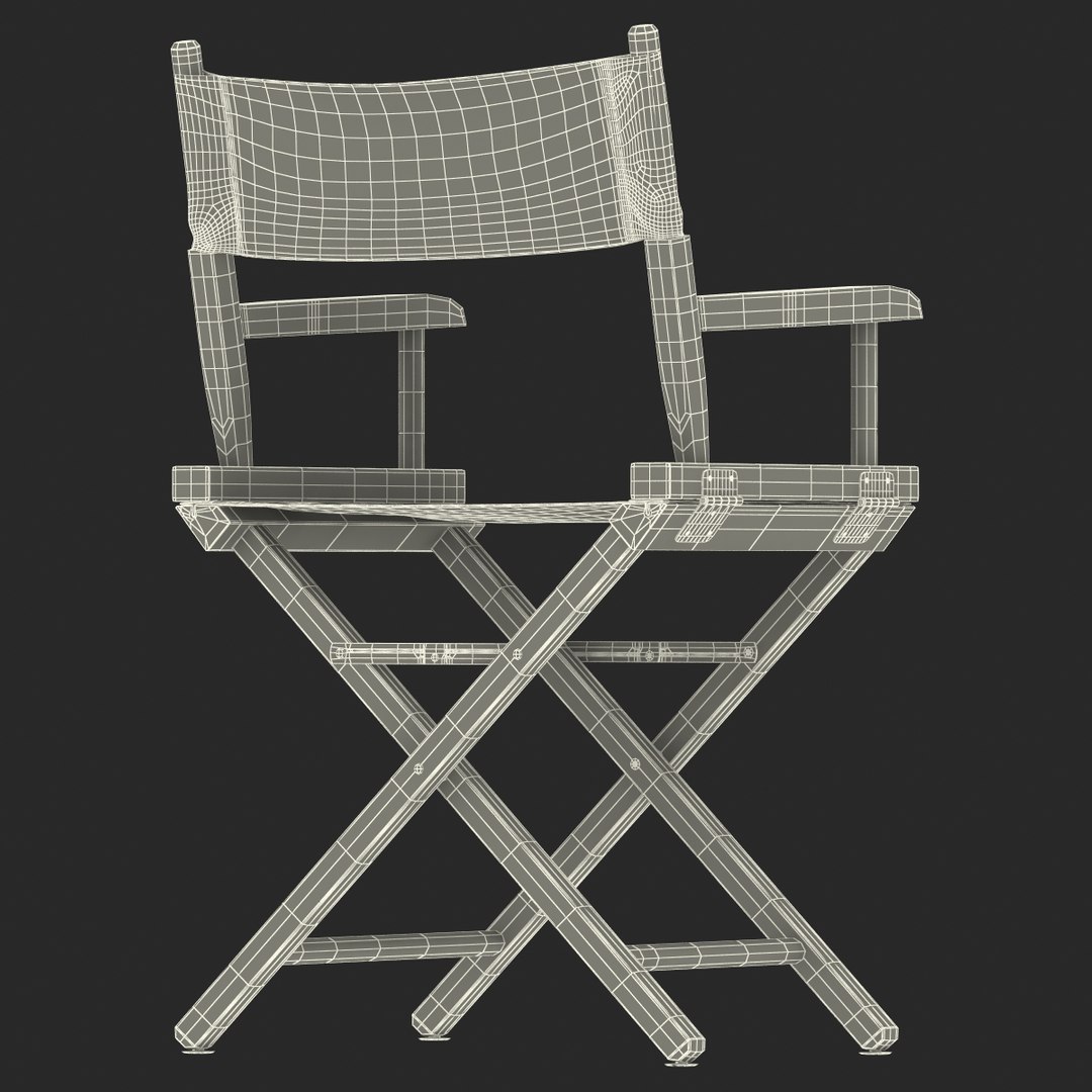 3d Director Chair Black Model