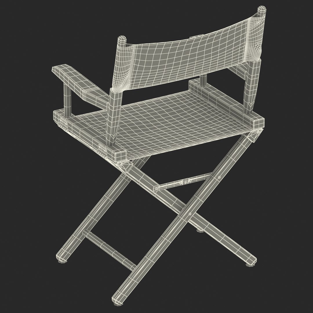3d Director Chair Black Model