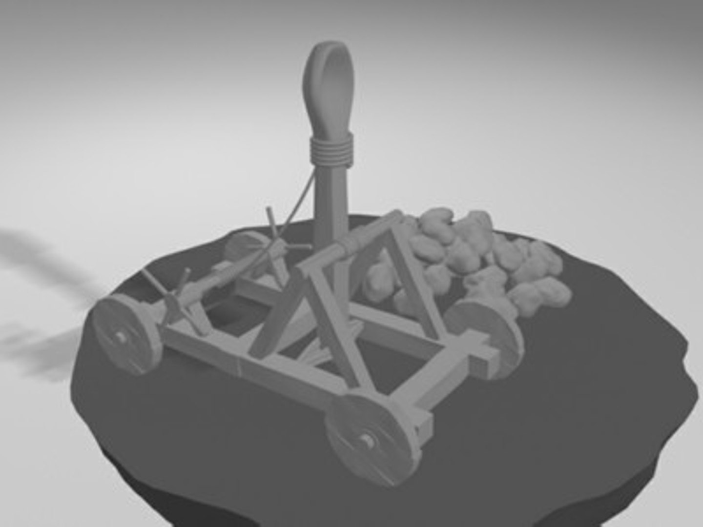 3d catapult weapon model
