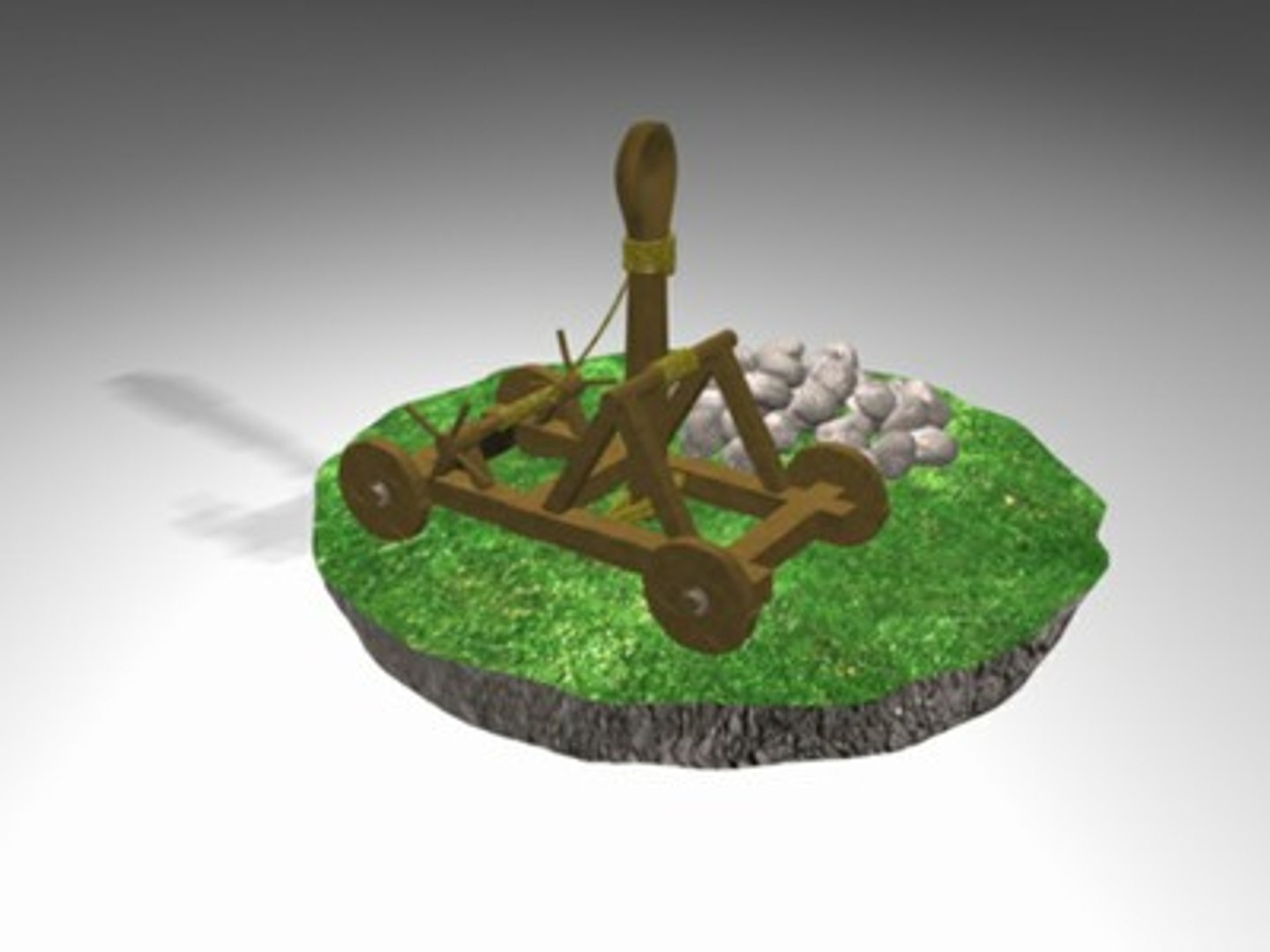 3d catapult weapon model