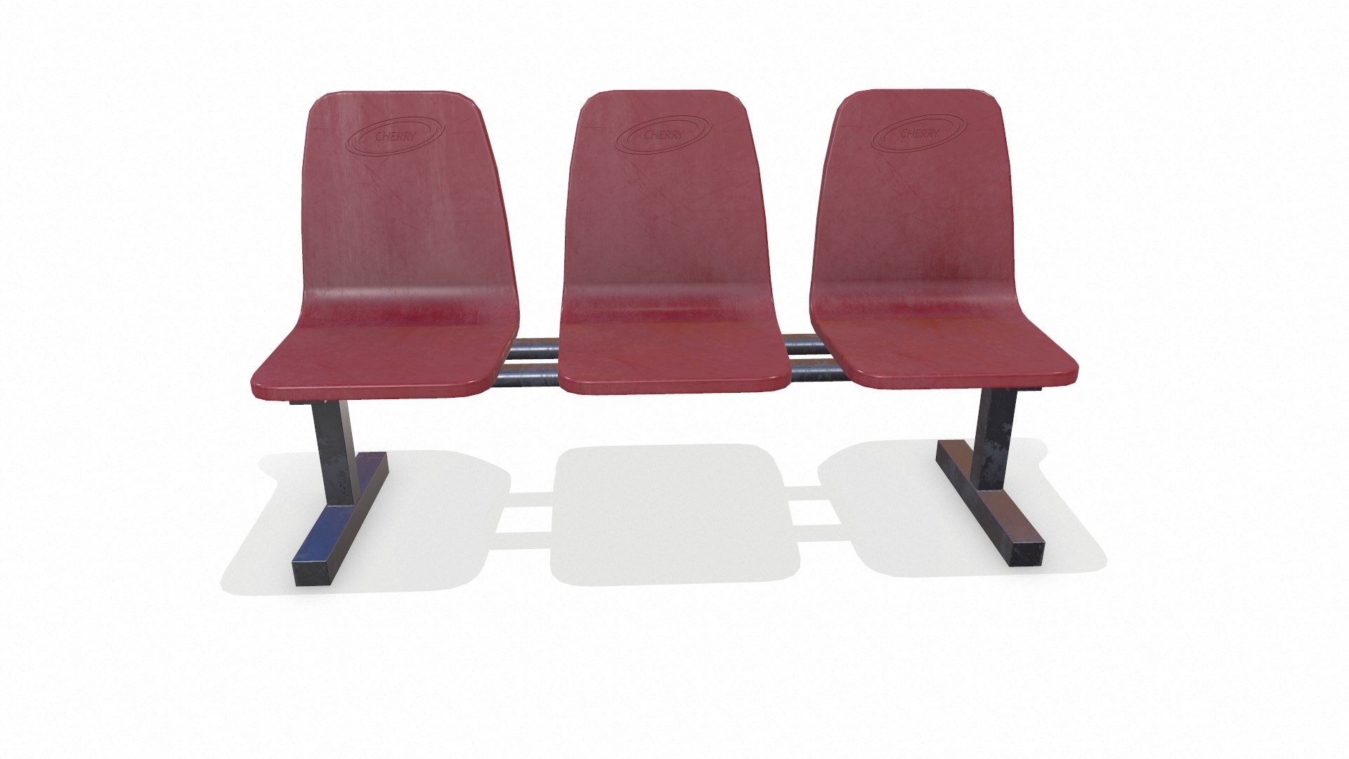 3D Model Old Waiting Chairs Low-poly PBR - TurboSquid 2389929