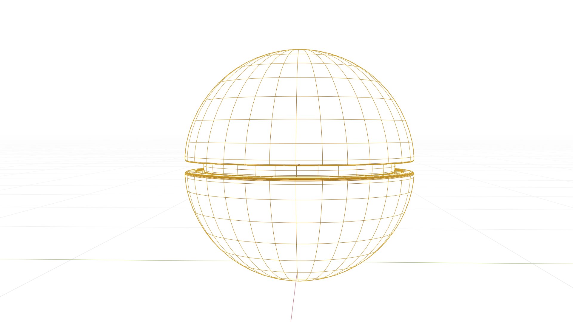 3D Modern Half Style Sphere Wooden And Metallic Futuristic Lamp ...