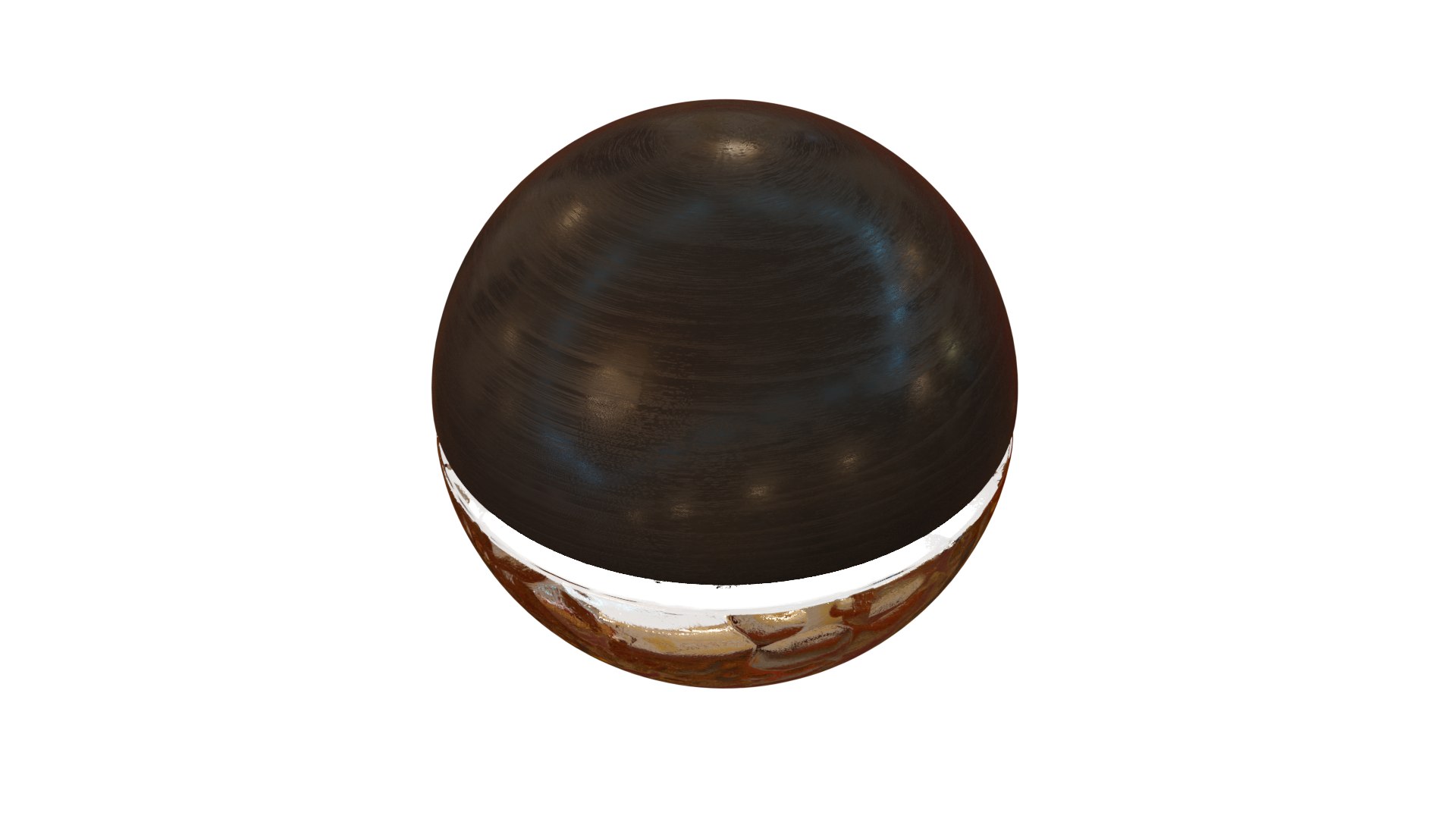 3D Modern Half Style Sphere Wooden And Metallic Futuristic Lamp ...