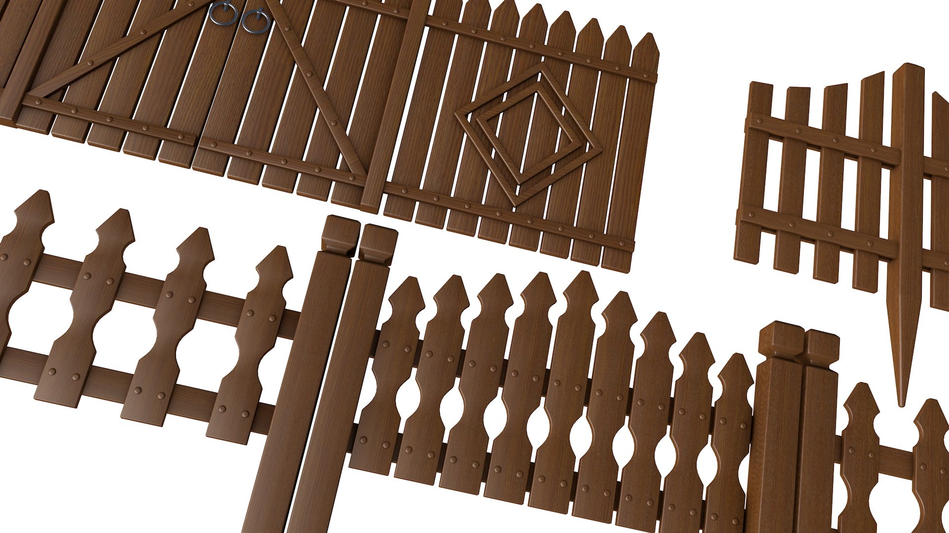 Wooden Fencing Model - TurboSquid 1926311