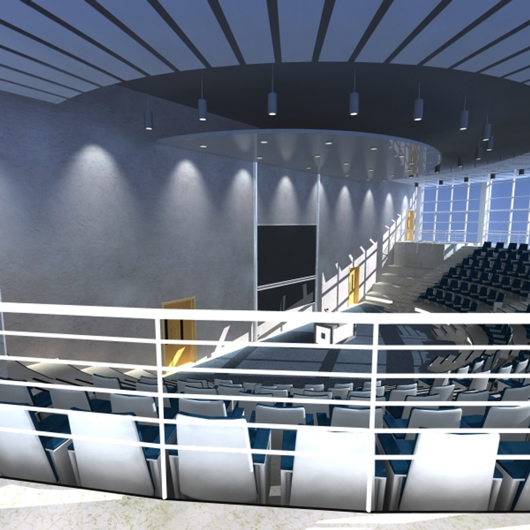 auditorium interior building 3d model