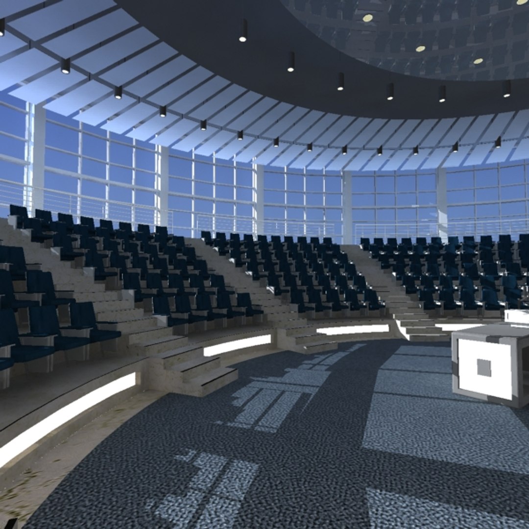auditorium interior building 3d model