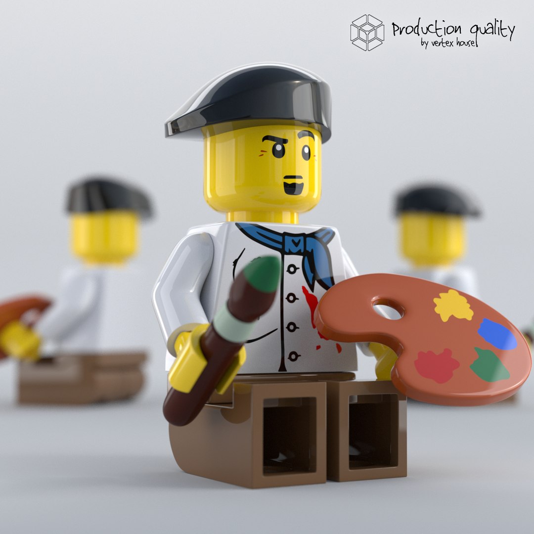 Lego Artist Figure 3D Model - TurboSquid 1161848