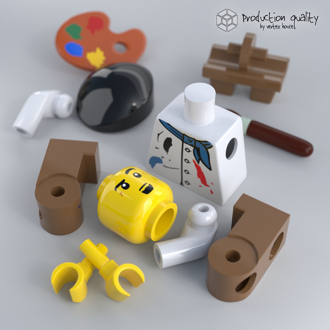 Lego Artist Figure 3D Model - TurboSquid 1161848