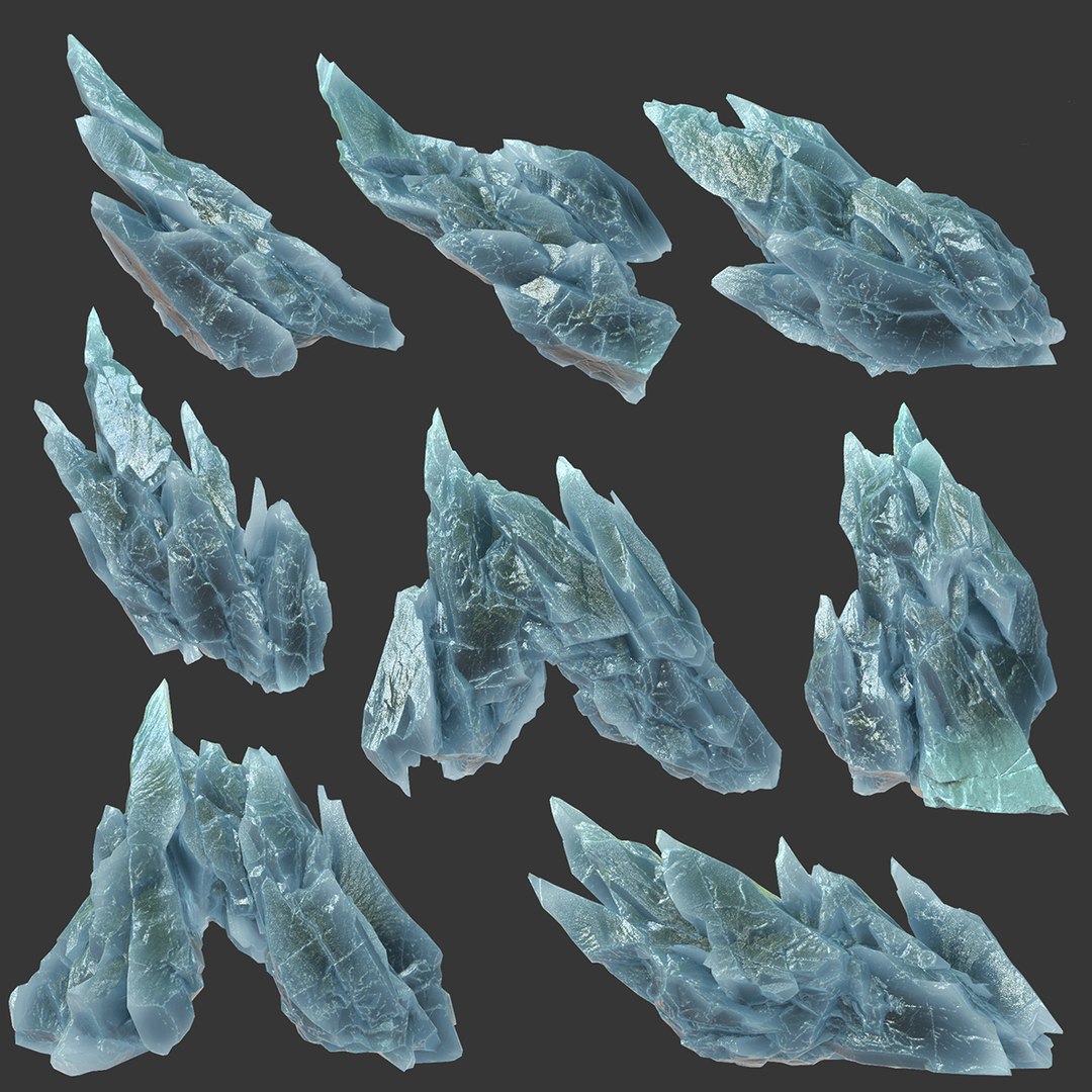 8 Low poly PBR Scifi Spiky Ice 3D model - TurboSquid 2163568