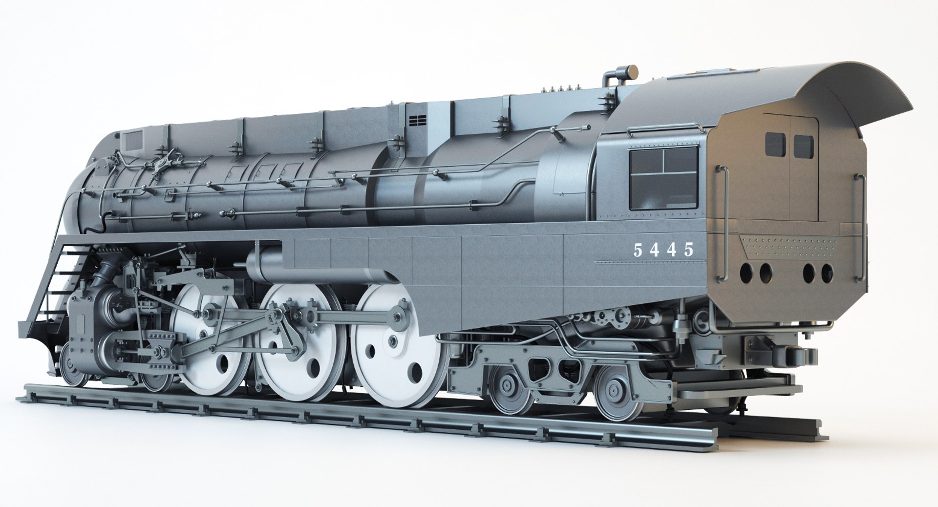 Dreyfuss Hudson Steam Locomotive 3d Model