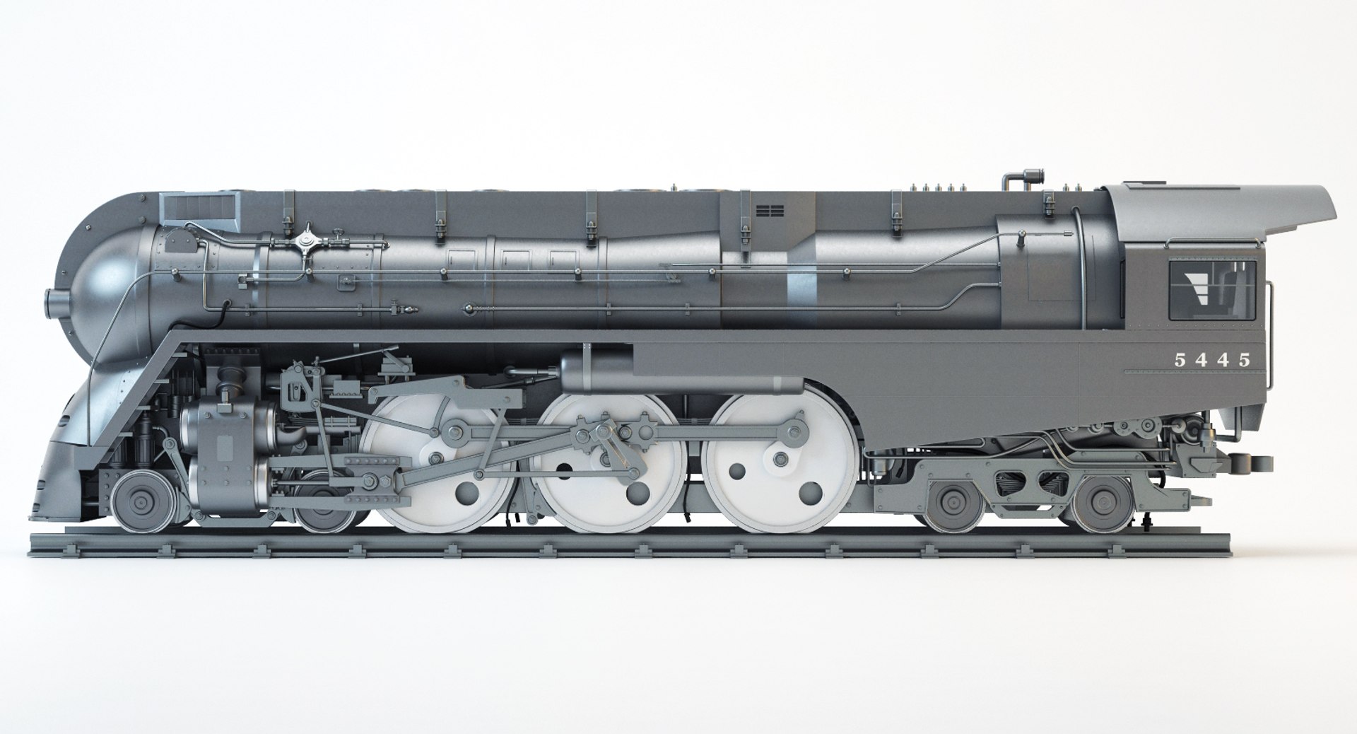 Dreyfuss Hudson Steam Locomotive 3d Model