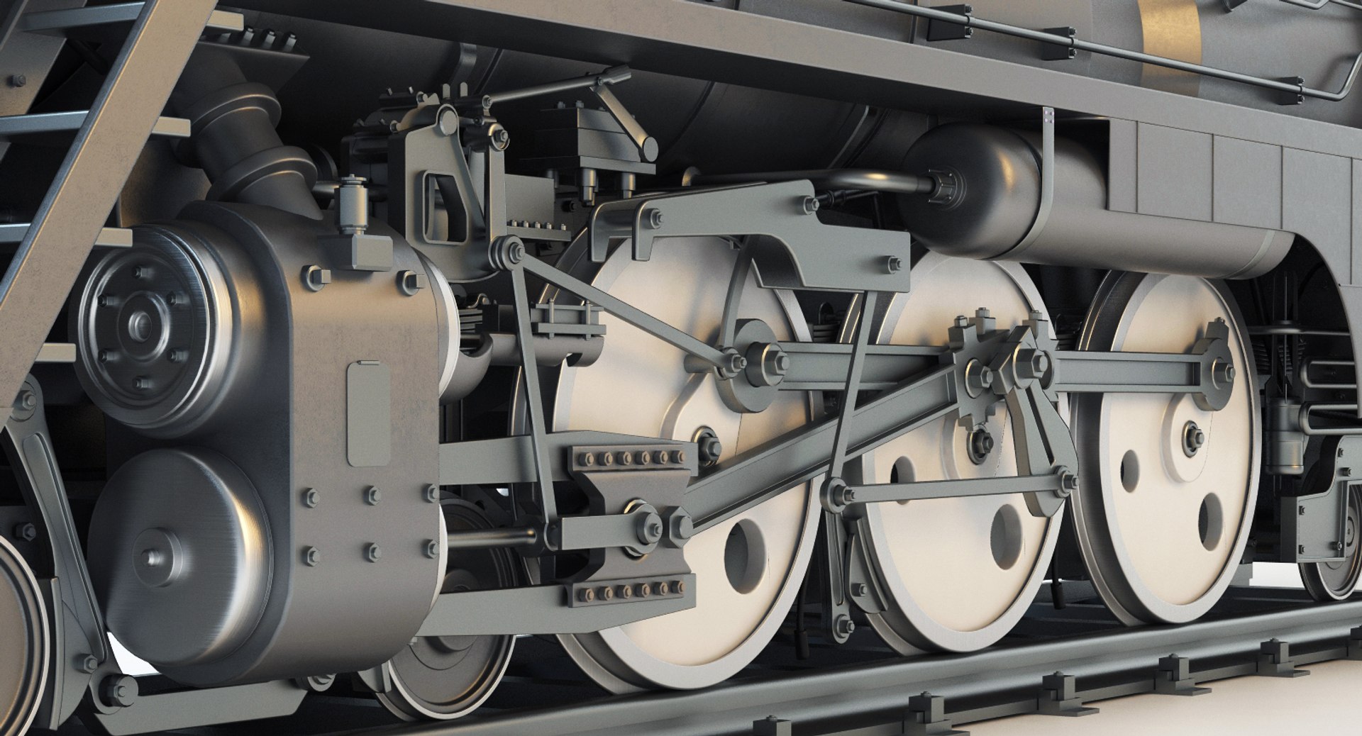 Dreyfuss Hudson Steam Locomotive 3d Model